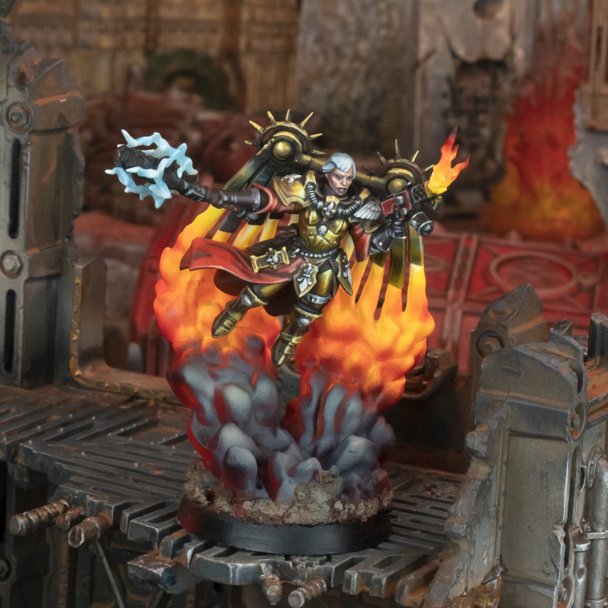Battle Sisters - Canoness with Jump Pack - Smoke bases - Bundle ...
