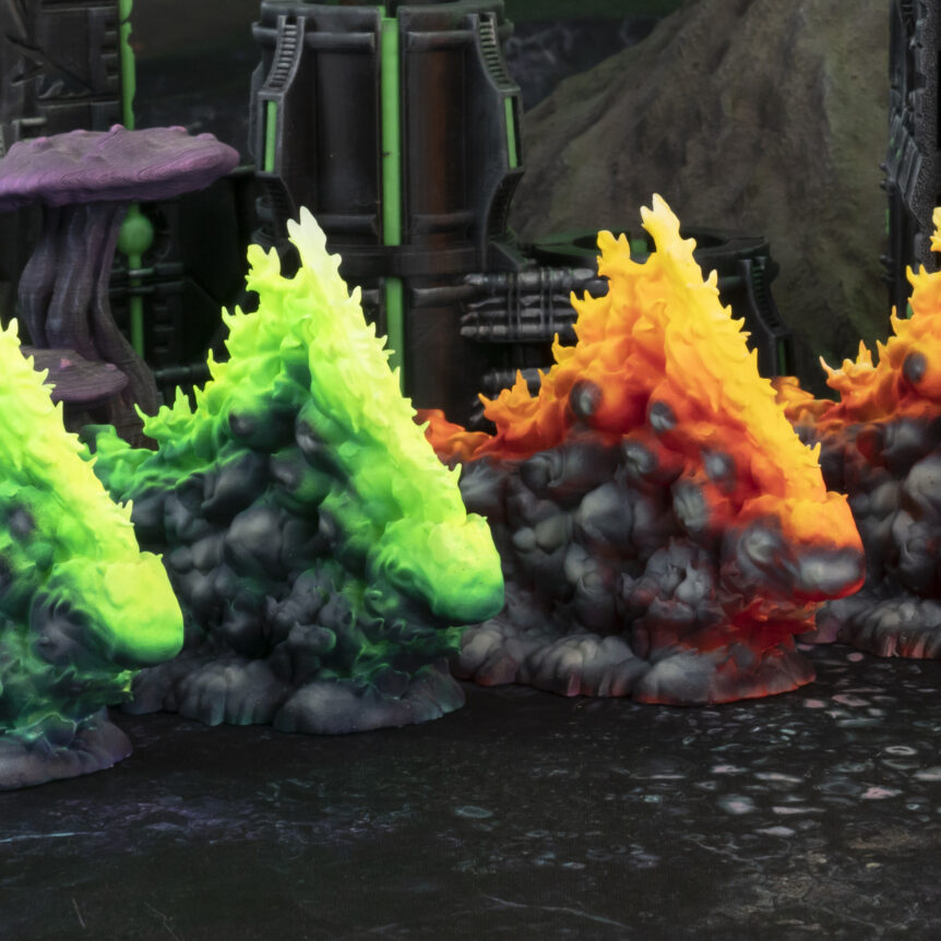 Chaos Warpfire bases - Premium Edition - Deadly Print Studio