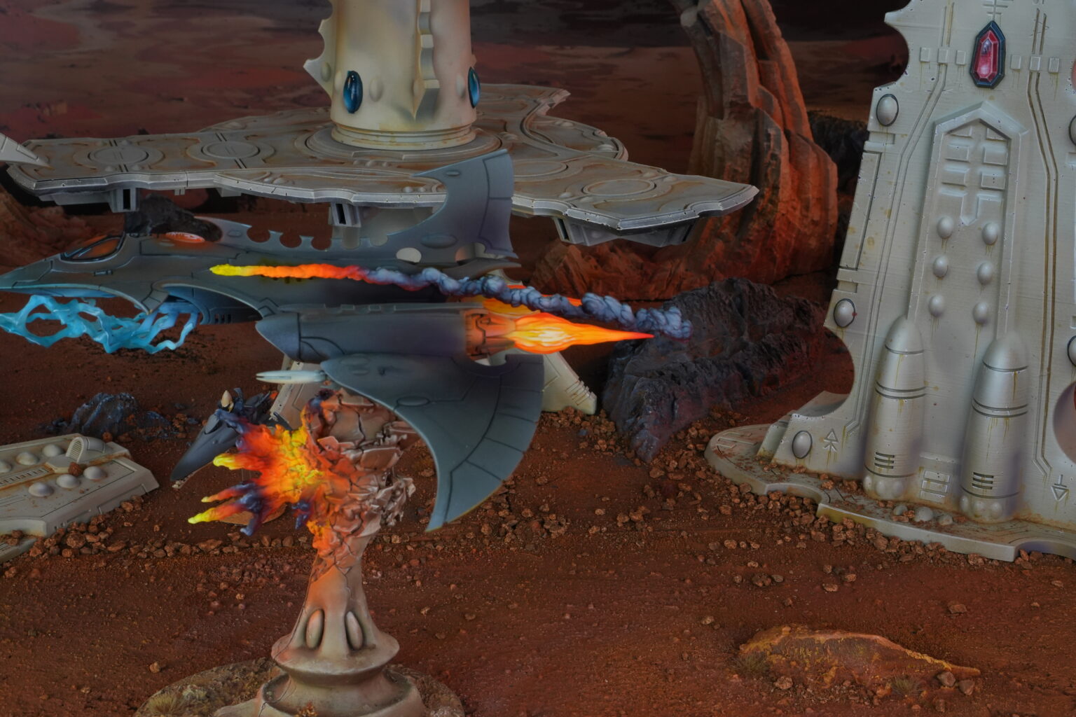 Aeldari - Flyer base Explosion/Implosion - Physical - Deadly Print Studio